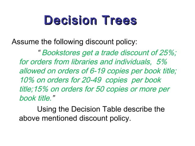 L7 decision tree & table | PPT | Programming Languages | Computing
