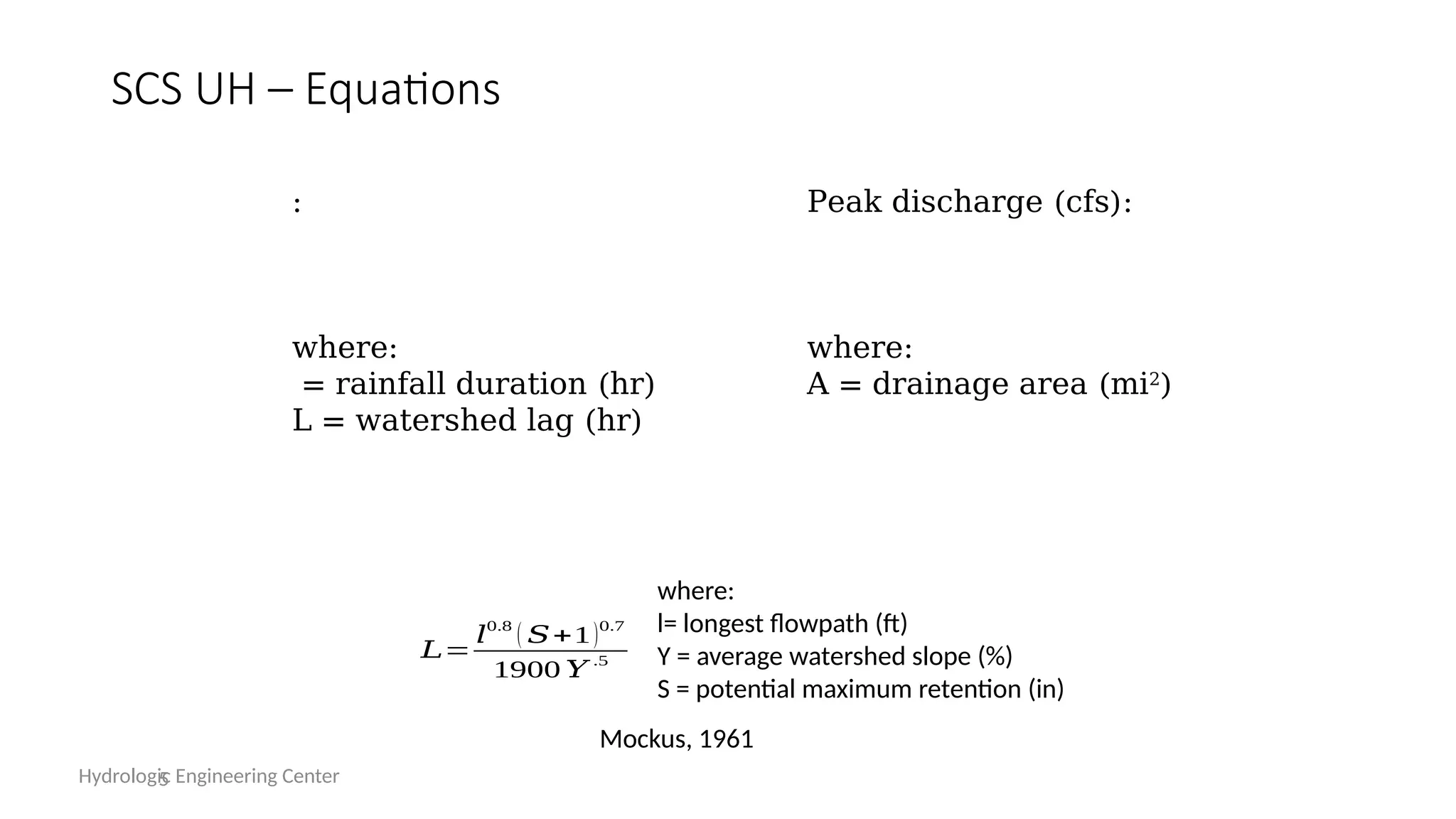 Hidrograma Unitario Sintetico SCS para crecidas | PPTX