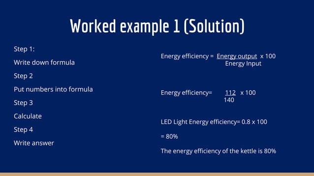 Energy Efficiency calculations for year 7 and year 8 students .pptx ...