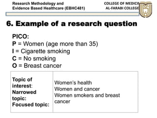 L7 formulating objectives and research questions | PPTX