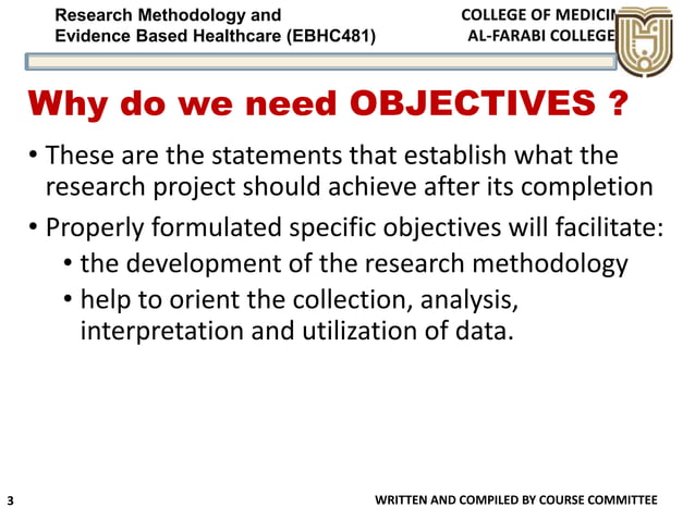 L7 formulating objectives and research questions | PPTX