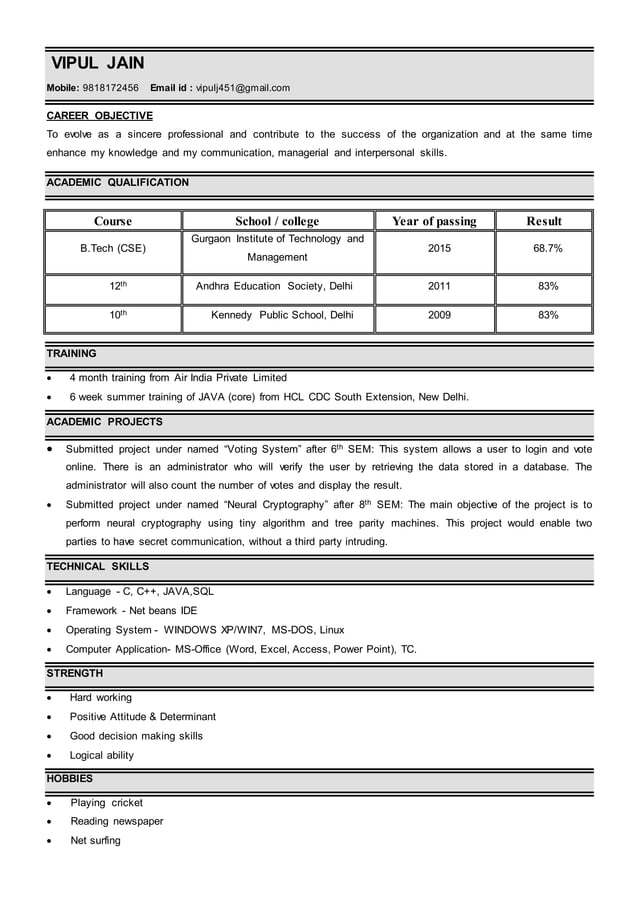 Vipul jain resume | PDF