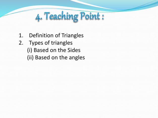 Maths Lesson Plan Triangle 7th Cbse Pptx