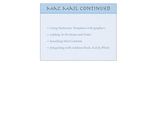 Lesson 7: Macmail Features & address book | PDF