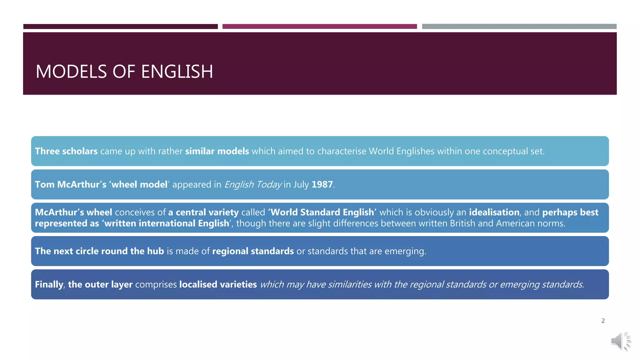 Models of English | PPTX