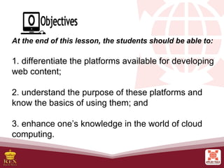 L7 Online Platforms for ICT Content Development (1) (1).ppt