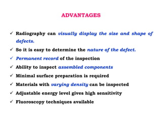 L7 overview of radiographic test | PPTX