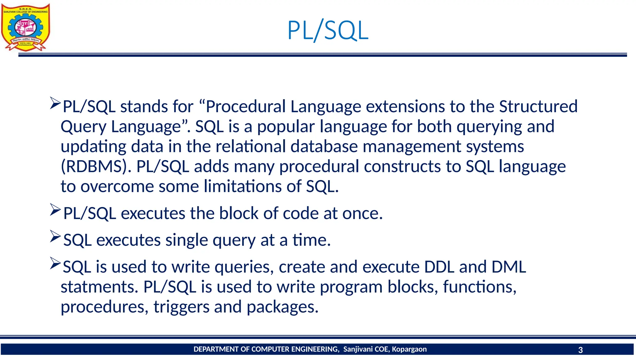 Learning of PL-SQL Introduction in DBMS.pptx
