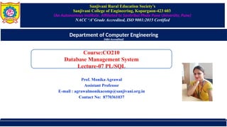 Learning of PL-SQL Introduction in DBMS.pptx