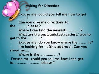 Giving directions | PPT
