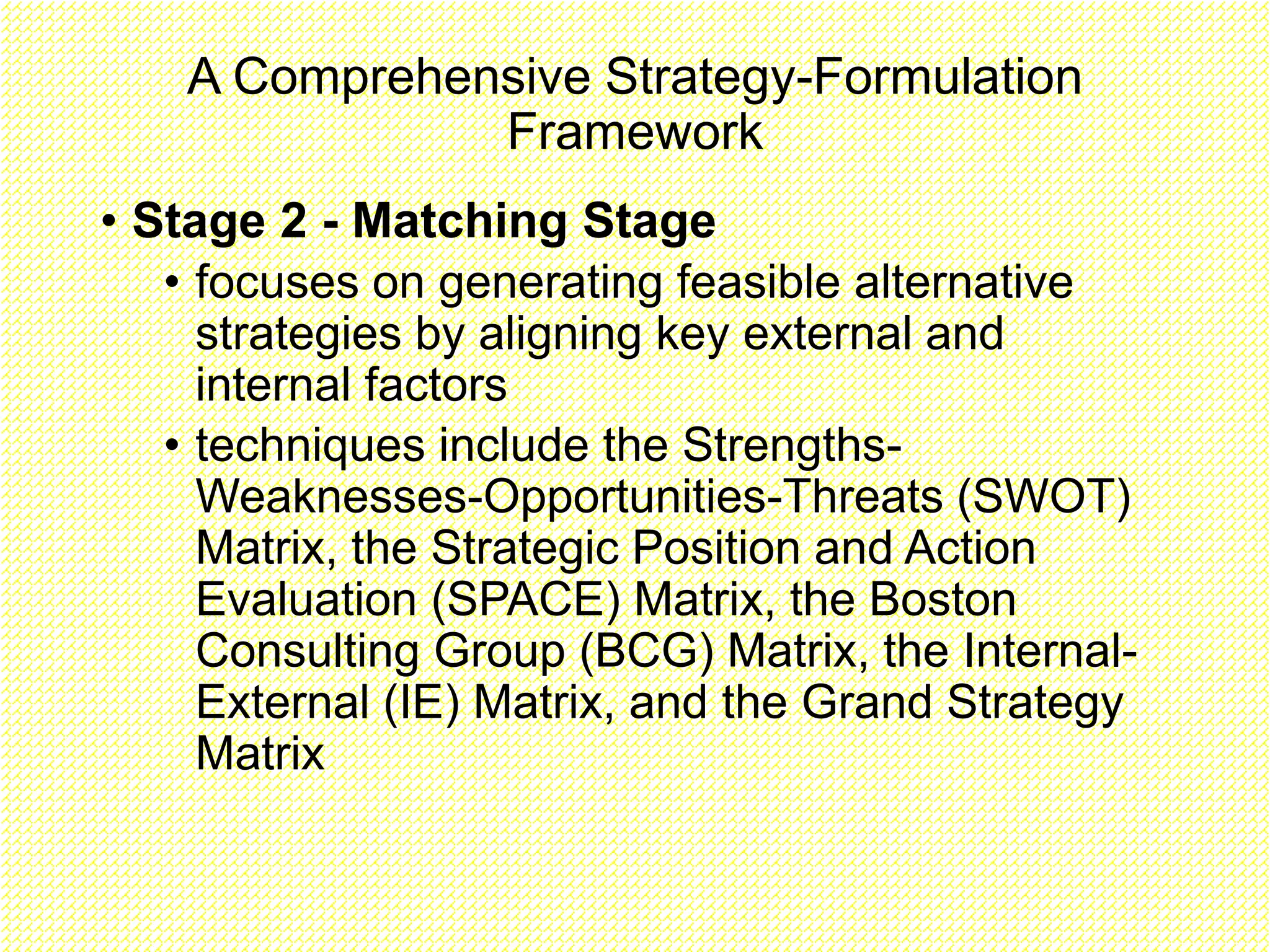 L 7 strategy analysis and formulation tools | PPTX