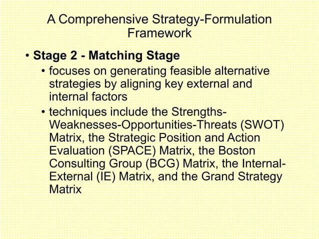 L 7 strategy analysis and formulation tools | PPTX | Strategy Video ...