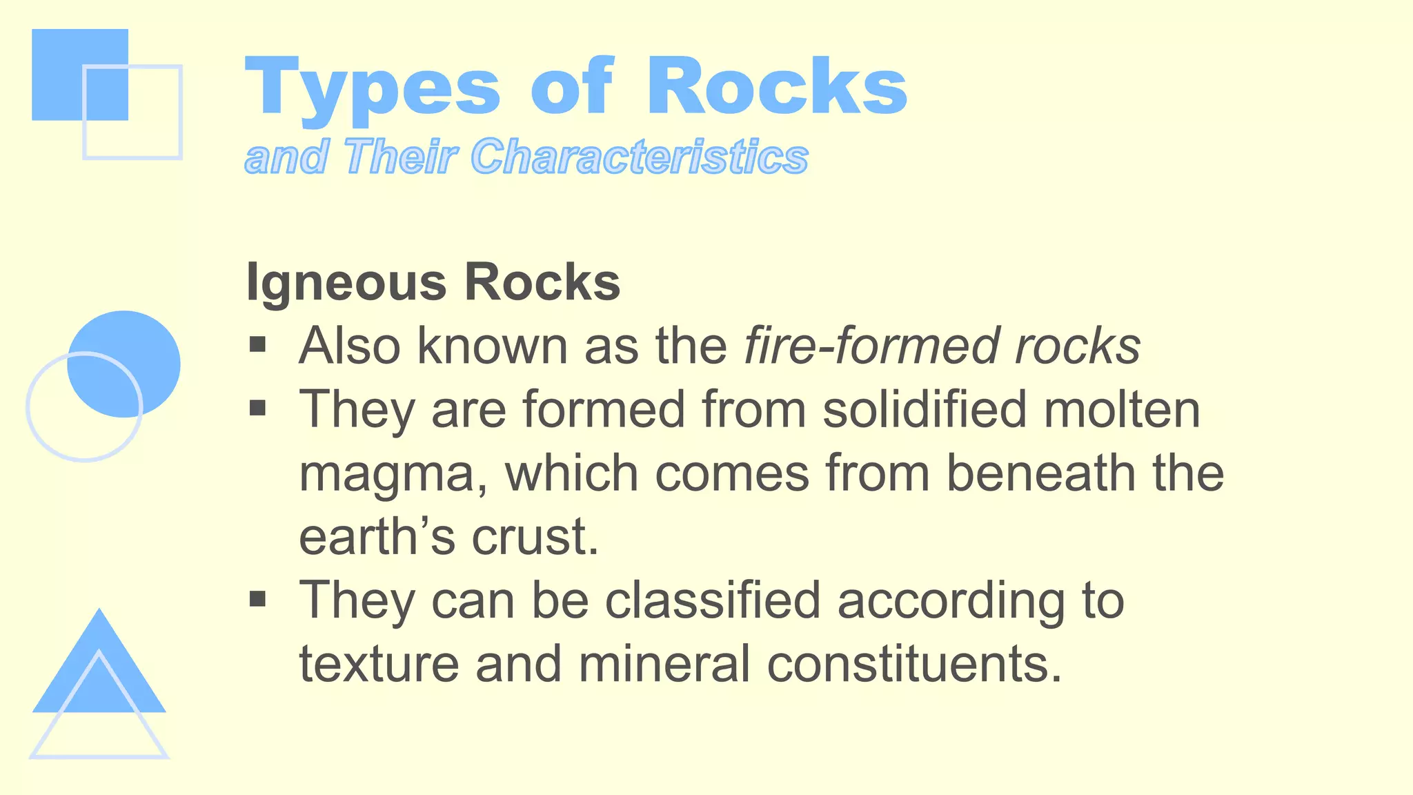Types of Rocks | PPT