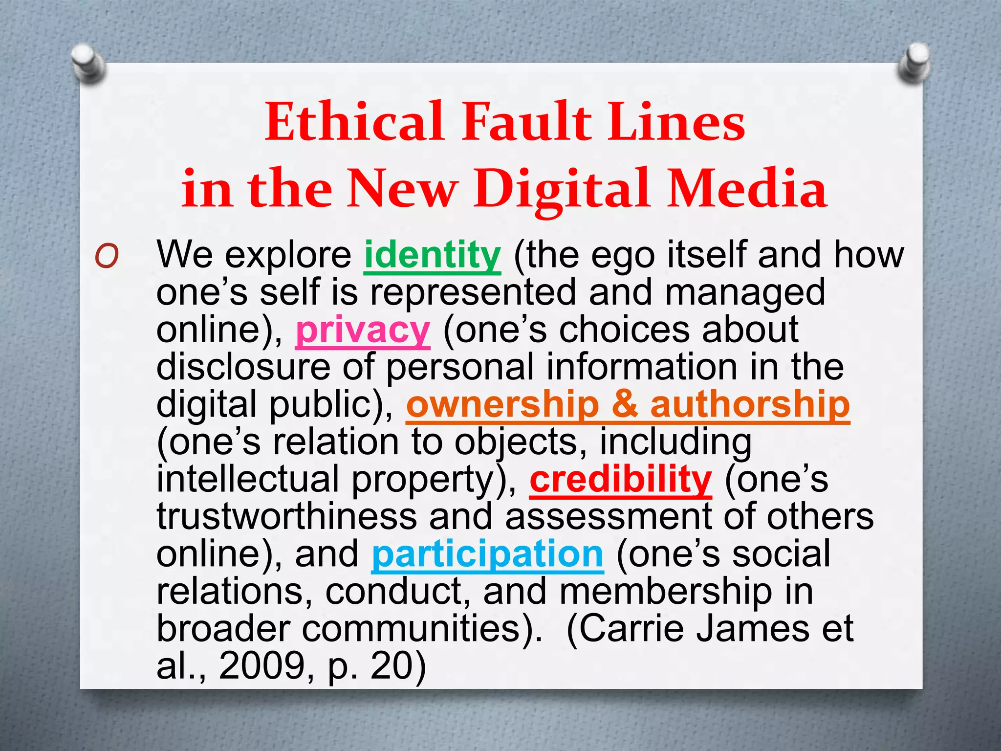L7 yem ethical fault lines identity | PPTX