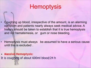 L 8 9 .Approach to cough and hemoptysis | PPTX | Blood Disorders ...
