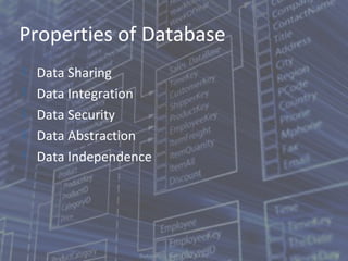 L8 components and properties of dbms | PPT