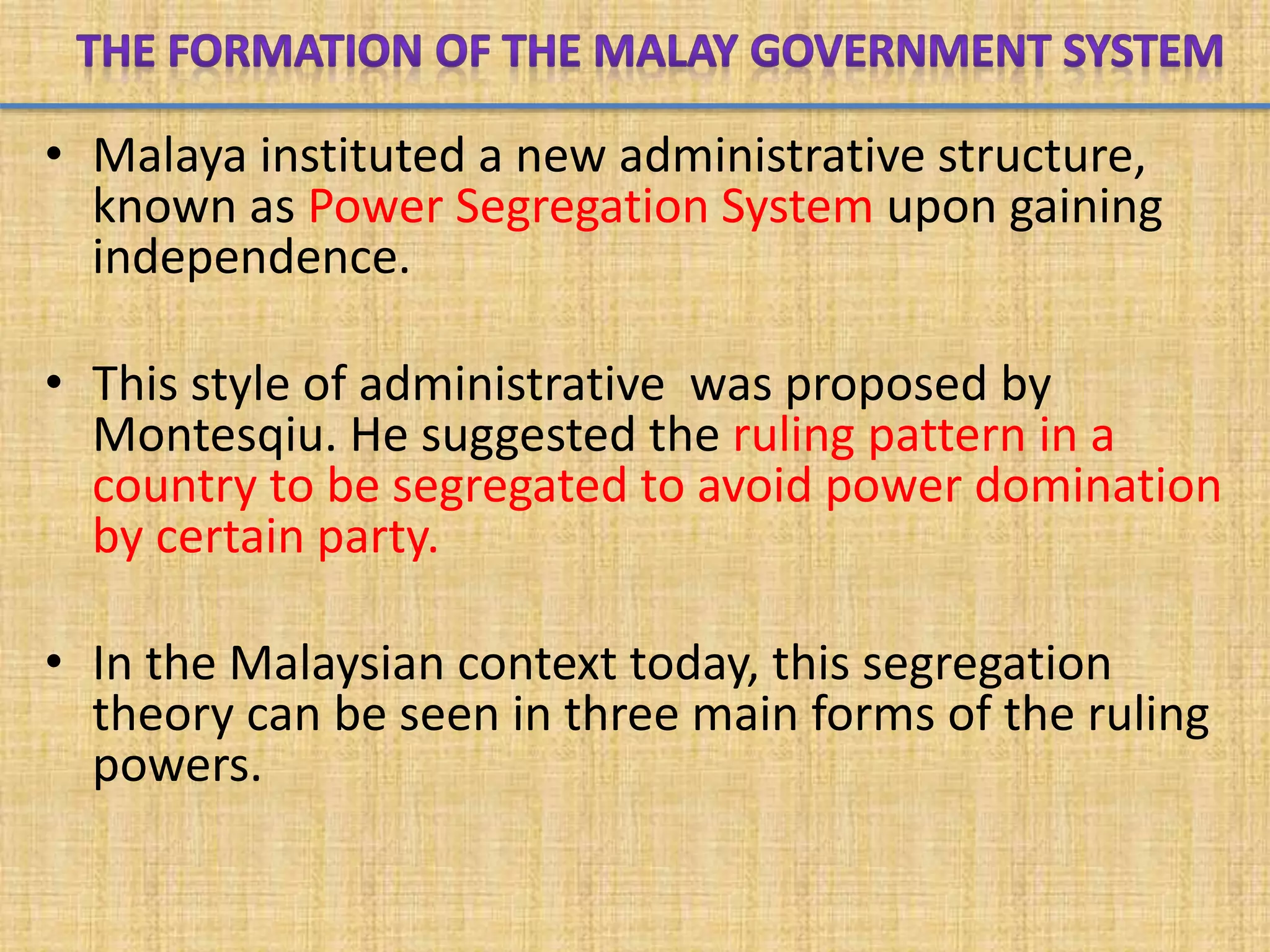 L8 components of malaysian government system | PPTX