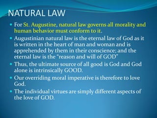L8 ethics of thomas aquinas and augustine | PPTX