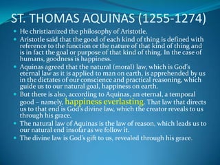 L8 ethics of thomas aquinas and augustine | PPTX