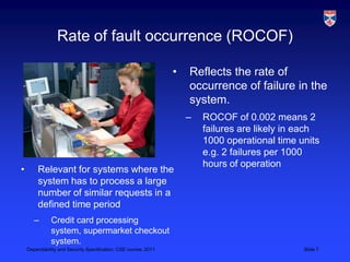Reliability and security specification (CS 5032 2012) | PPTX