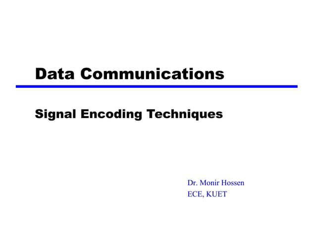 L8 signal encoding techniques | PPT
