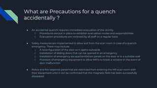 Quench of MRI | PPTX
