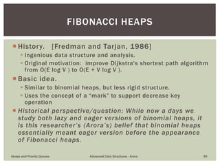 Binomial Heaps and Fibonacci Heaps | PPT
