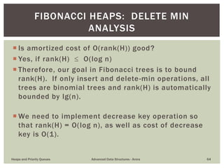 Binomial Heaps and Fibonacci Heaps | PPT
