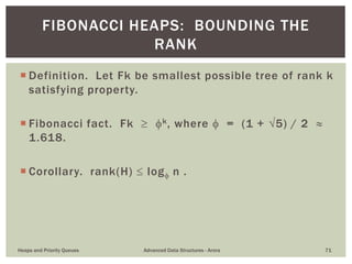 Binomial Heaps and Fibonacci Heaps | PPT