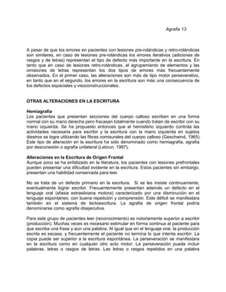 L8 Agrafia cap 8 | PDF | Brain and Nervous System Disorders | Diseases ...
