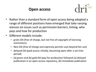 Funding models for open access digital repositories | PPT
