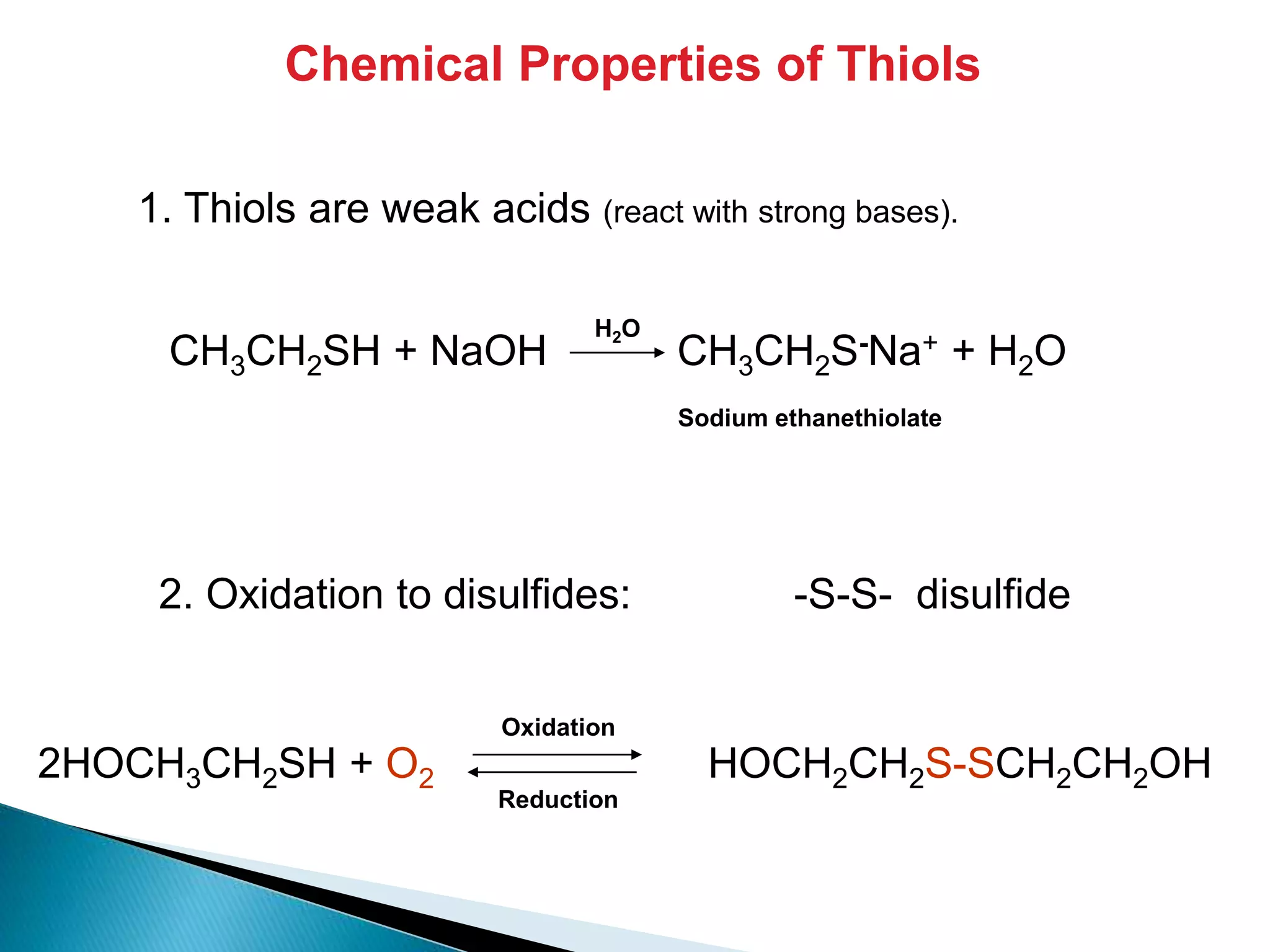 ethers, thiols and chirality | PPT