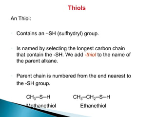 ethers, thiols and chirality | PPT
