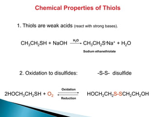 ethers, thiols and chirality | PPT