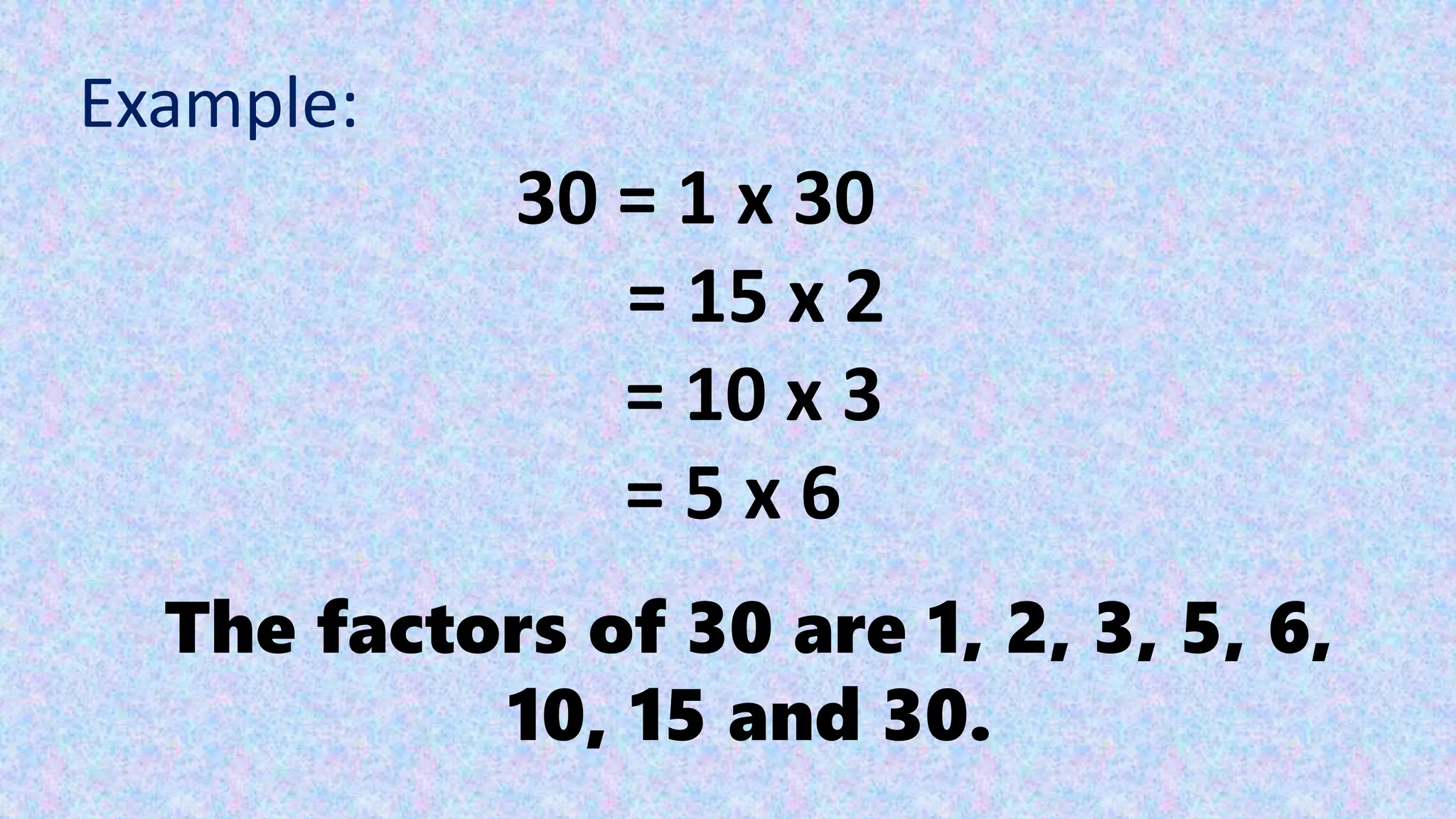 Factors and Multiples | PPTX