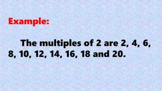 Factors and Multiples | PPTX