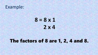Factors and Multiples | PPTX