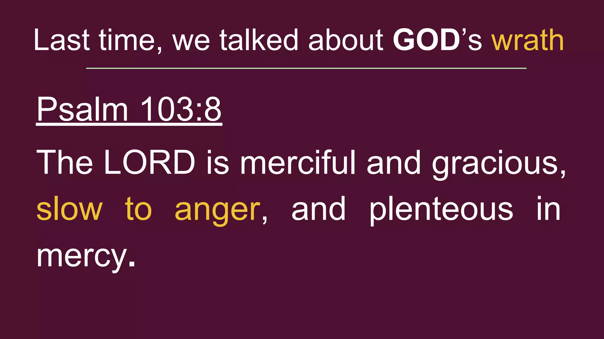L8 Attributes of God: The Mercy of God | PDF