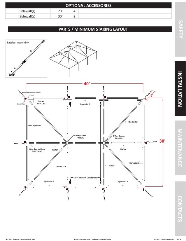 30 x 40 Frame Tent Installation Instructions
