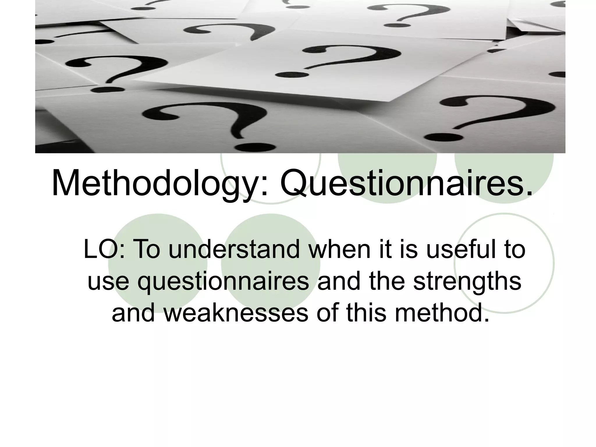 Questionnaires | PPT