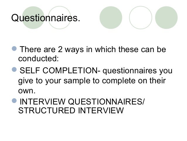 Questionnaires