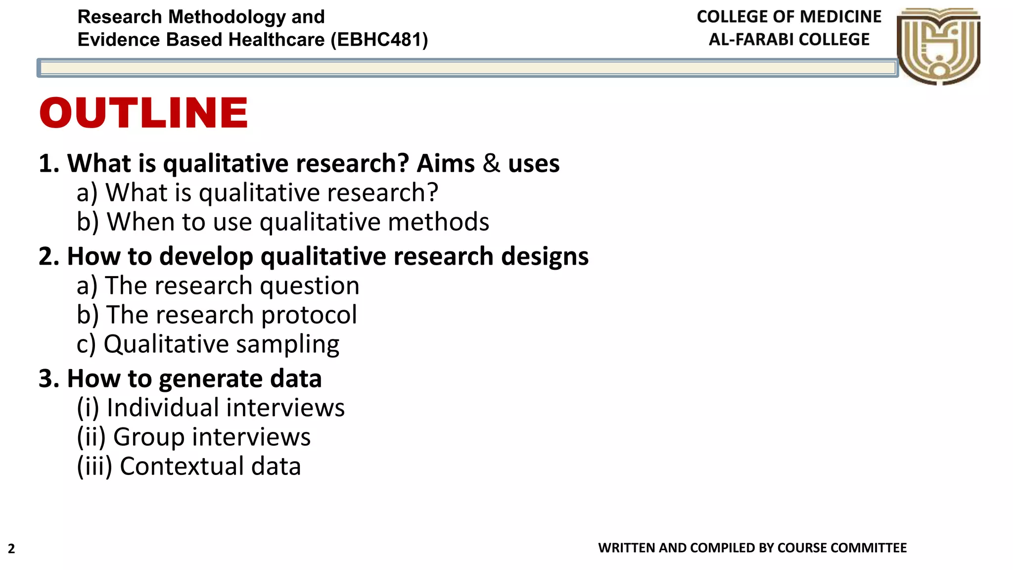Introduction to qualitative research methods | PPTX
