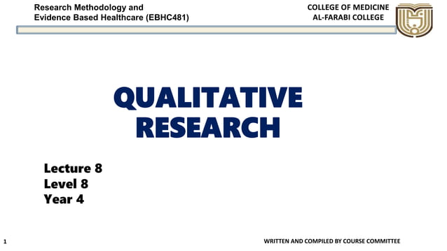 Introduction to qualitative research methods | PPTX