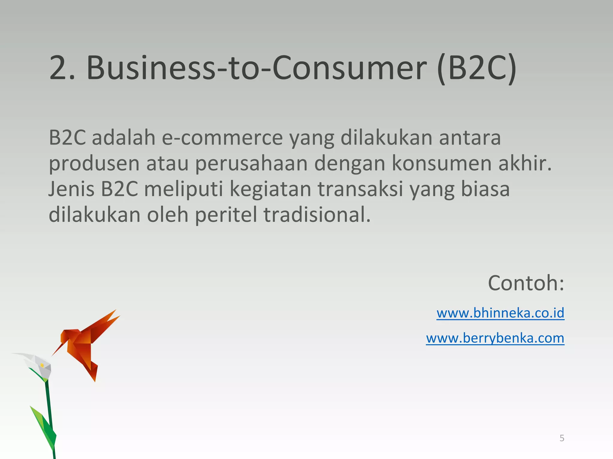 Jenis-Jenis E Commerce & Contohnya | PPTX