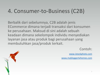 Jenis-Jenis E Commerce & Contohnya | PPTX