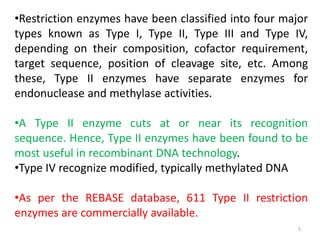 L9. restriction endonucleases | PPTX