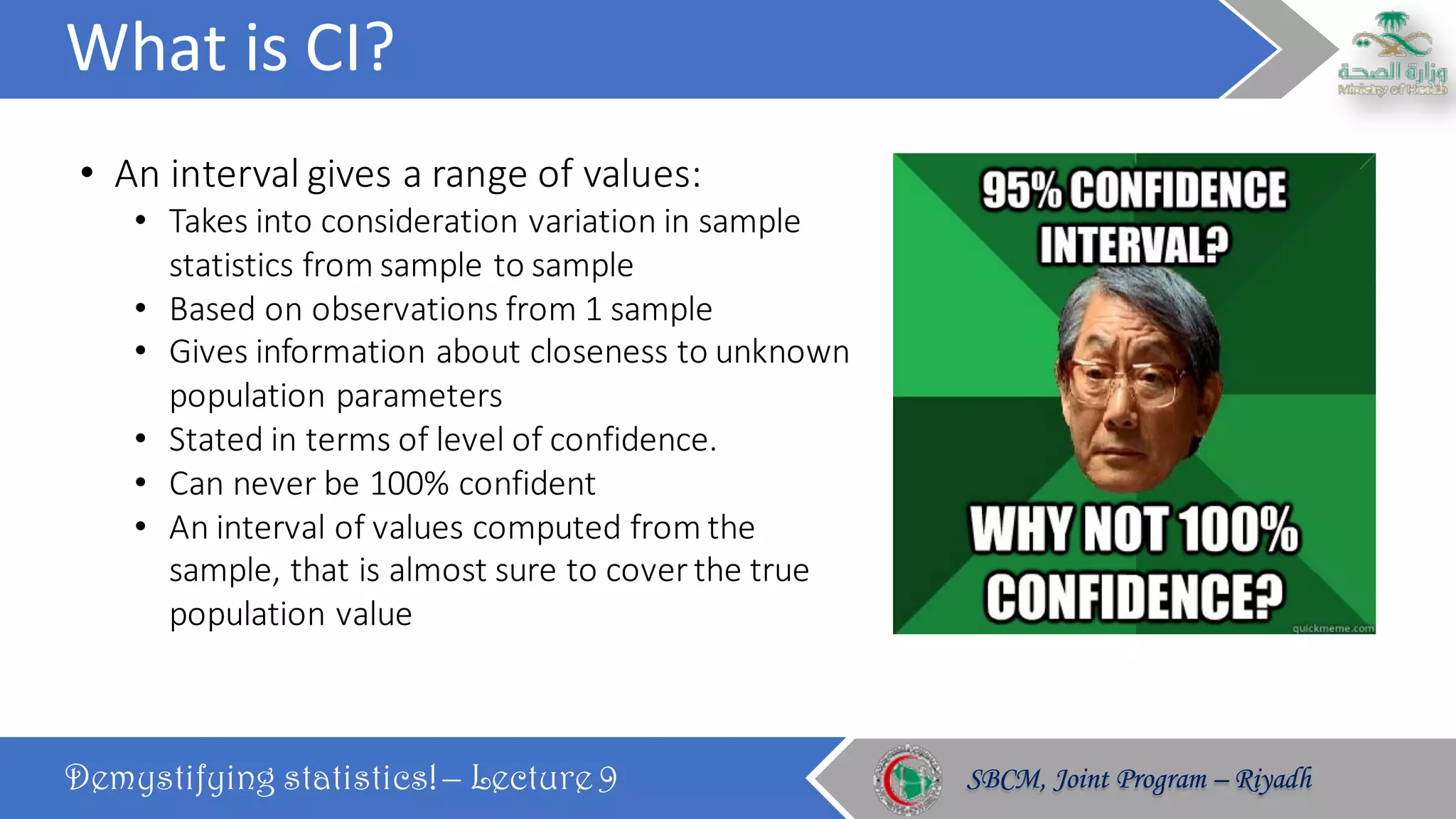 Confidence Intervals: Basic concepts and overview | PDF