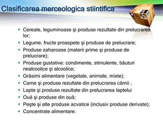 Clasificarea marfurilor alimentare | PPTX