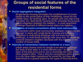 Housing forms - social, economic and ecological traits - L9 | PPT
