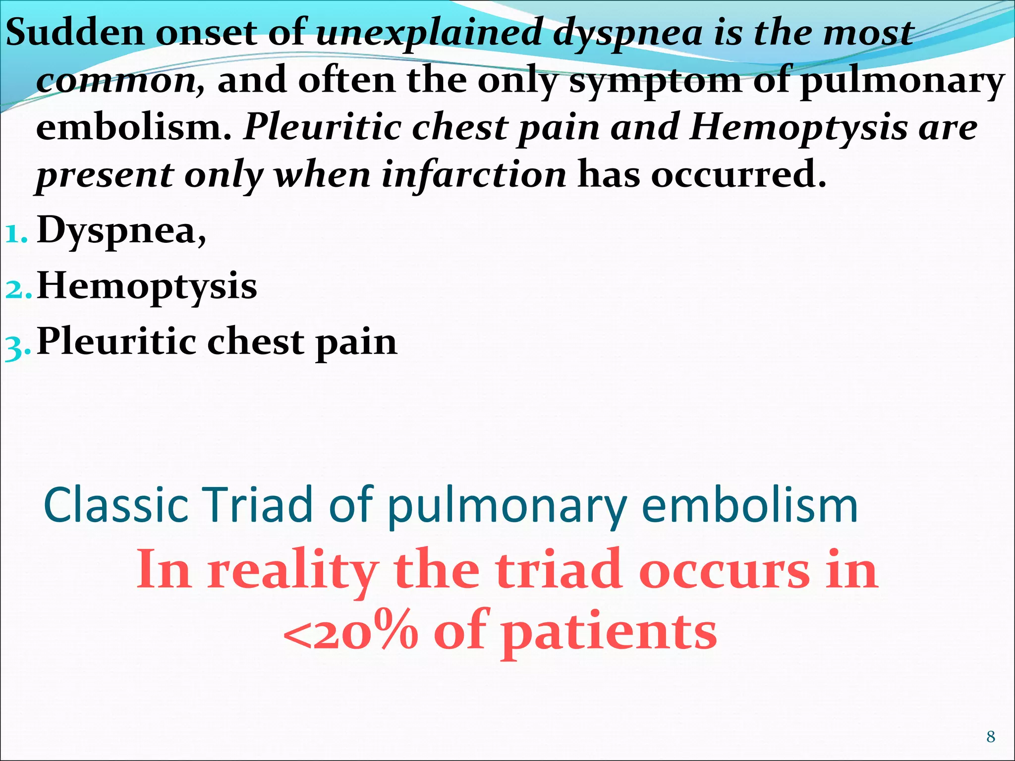 L9 pulmonary embolism | PPT